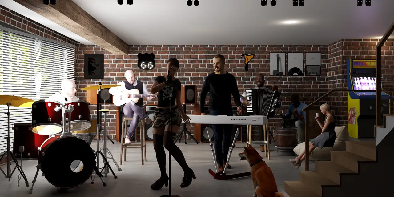 Basement Band Practice created by Susan Lillian on Homestyler